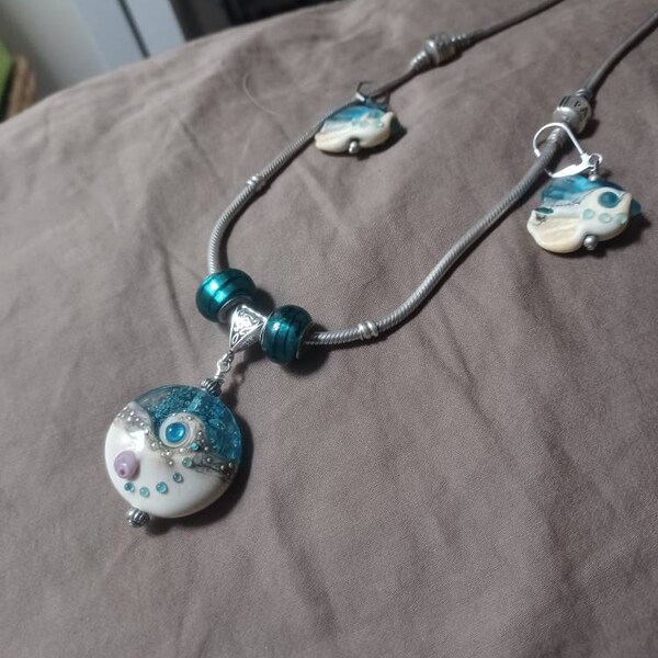 FRISKEY Handmade Lampwork Glass Beads & Jewelry, Enameled Copper Solar ...