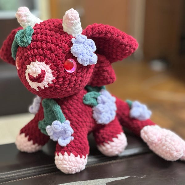 Pink Floral Monster - Crochet Pattern - Etsy
