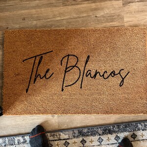 Personalized Welcome Mat, Custom Door Mat, Family Name Doormat, Wedding ...
