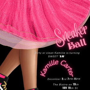 Editable Sneaker Ball Menu Card Sneaker Gala Dinner and - Etsy