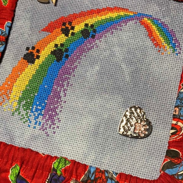 Personalised Rainbow Bridge Cross Stitch Pattern, Everything Included ...