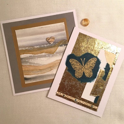 Hand Painted Collage Sheets, Hand Painted Collage Papers, Mixed Media ...