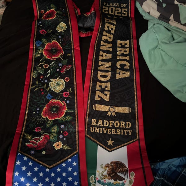 Mexican Graduation Sash, Mexican American Flag Graduation Sash 2025 ...
