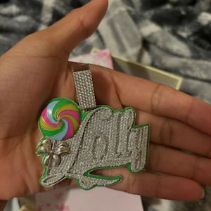 Custom BMF Pendant, Iced Out Pendant, Huge Three Letter Pendant ...