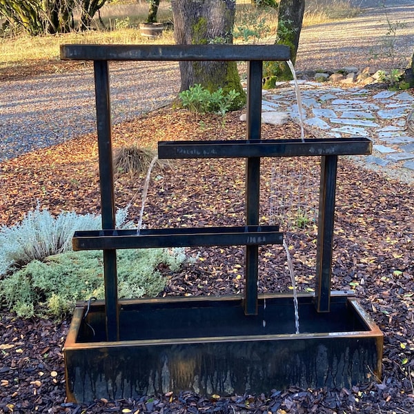 Corten Steel Water Feature - Etsy