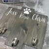 Key and Leash Holder, His Hers Dog Key Hanger, Key Holder for Wall, Key ...