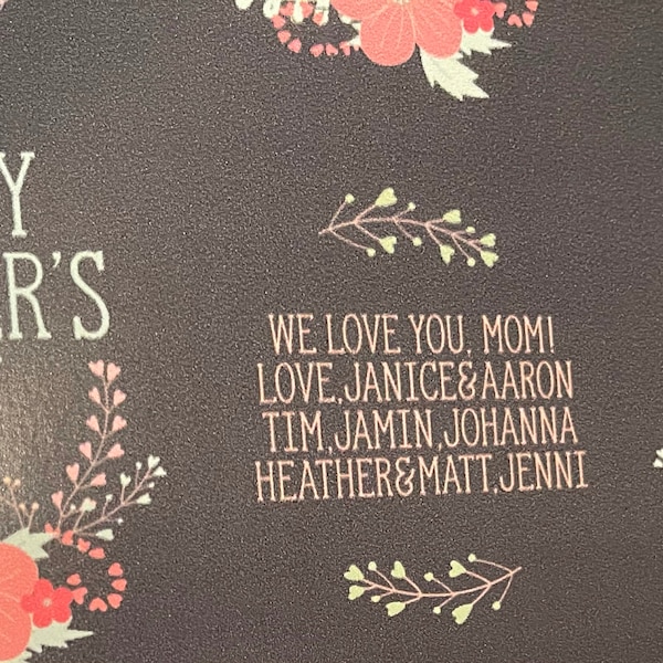 Mother's Day Floral Personalized Wrapping Paper Roll, Gift Wrap for Mom ...