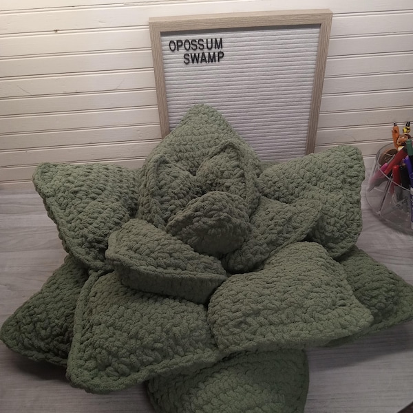 Easy Crochet Succulent Pillow Pattern for Beginners - Etsy