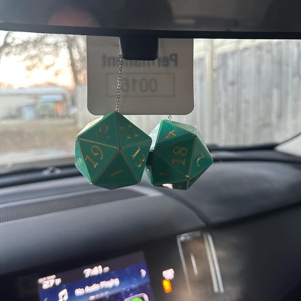 D20 Ornament 2 Purple/blue and Gold Holographic Hanging Dnd Charm ...