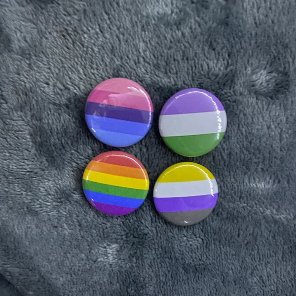 LGBTQ Pride Flag Pin Badges Pinback Buttons Magnet ~ 1" Pin 1.5" Pin 2. ...