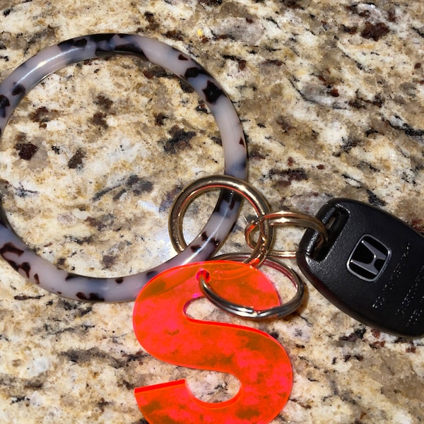 Acrylic Alphabet Keychain, Initial Keychain, Personalized Initial ...