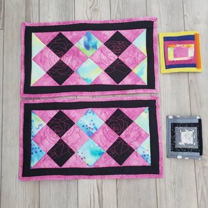 Quilted Table Runner Pattern Random Windows Table Runner PDF Download 545 - Etsy