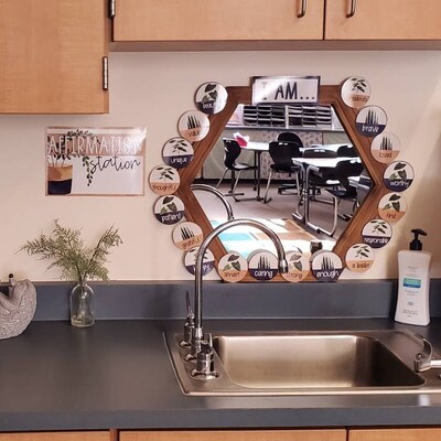 Affirmation Station Labels BOHO PLANTS Positive Affirmations for Mirror ...