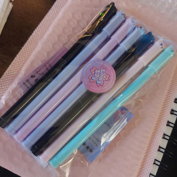 Set of 4 Notebook Student Horizontal Line A5 Notebook Cartoon Cute Ice ...