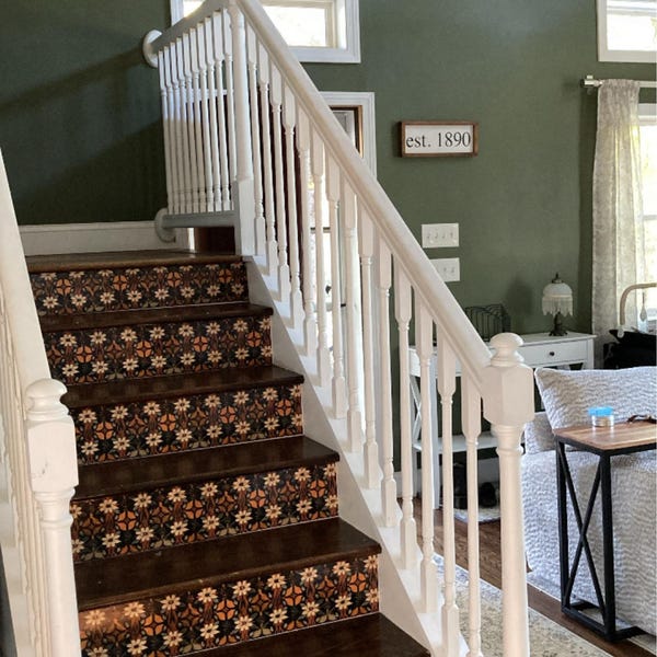 Herringbone Stair Sticker, Peel and Stick Stair Riser, Vinyl Strip Self ...