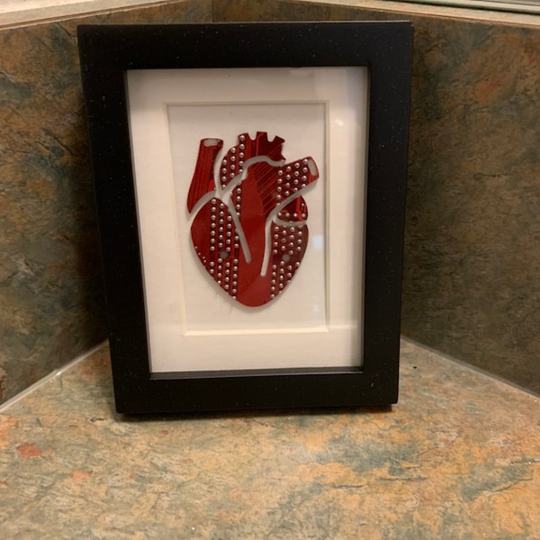 Mini Anatomical Heart Circuit Board Framed Art, Custom Recycled ...