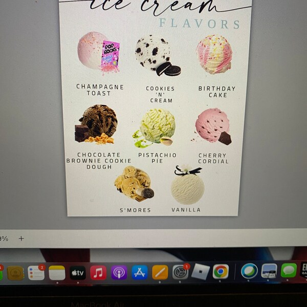 Ice Cream Bar Sign Template, Ice Cream Station Sign Printable, Modern ...