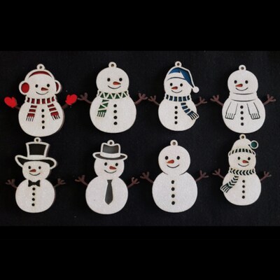 Snowman SVG, Eps, Dxf and Png. Hanging Docor Ideal for Cutting Machines ...