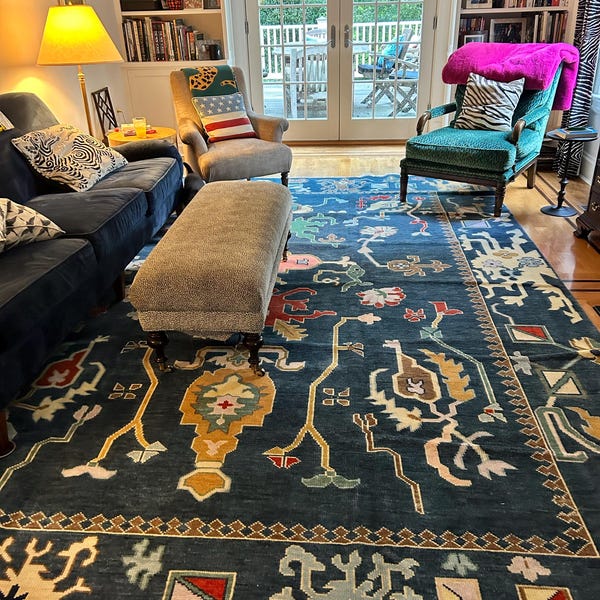 Blue Pastel Antique and Beautiful Design Rug 8x10, 9x12, 10x14 12x15 ...