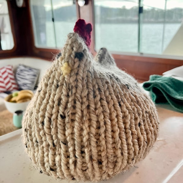 Poppy the Chicken Knitting Pattern ORIGINAL, Knit Chicken Pattern ...