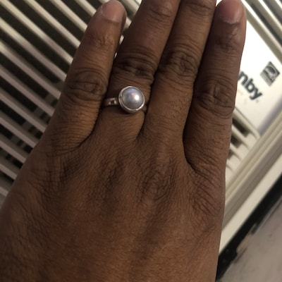 Natural Pearl White Round Shape moti Lord Ganesha Carved 925 Sterling ...