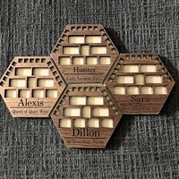 Personalized Game Piece Holders for Popular Game Board Finished Walnut ...