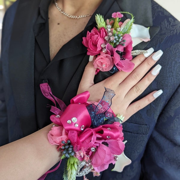 Made to Order-example Only | Hot Pink Brooch Bouquets Package |fabric ...