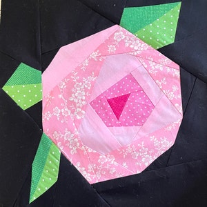 Rose Foundation Paper Piecing Pattern - Etsy