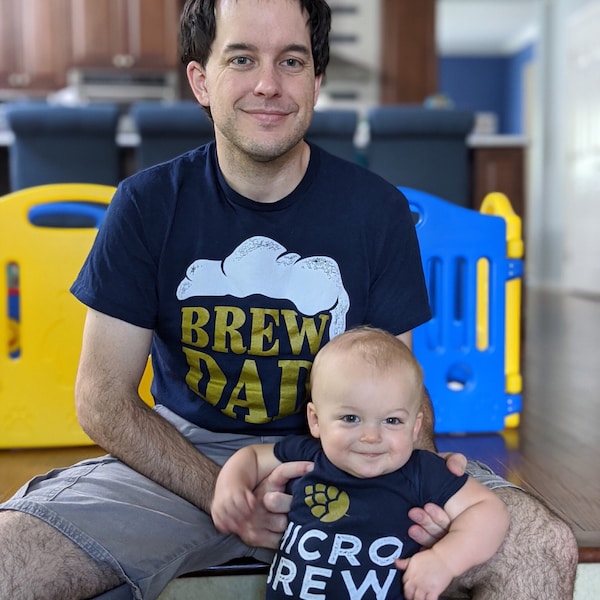 Brew Dad & Micro Brew Men's T-shirt and Infant Bodysuit Dad and Baby ...