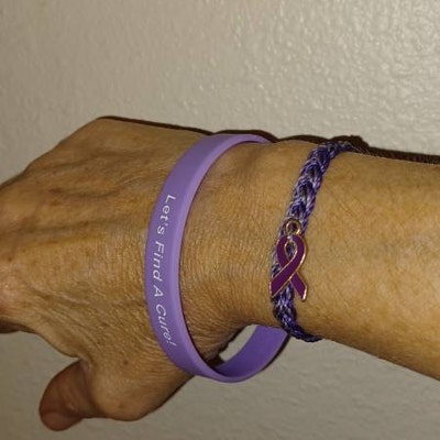 ALS Awareness Wristband Bracelet Blue White Survivor Support Gift ...