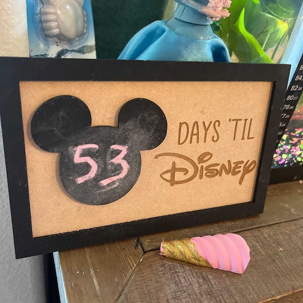 Days ‘til Disney Countdown Sign - Etsy