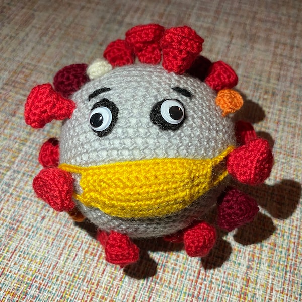 Crochet PATTERN Virus - Amigurumi Microbe - Pdf Pattern Bacteria ...