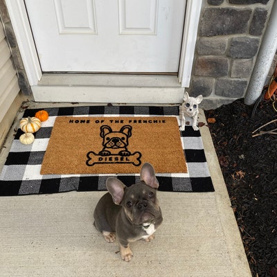 French Bulldog Doormat, Frenchie Door Mat, French Bulldog Gifts, French ...