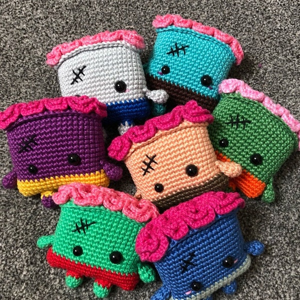 Amigurumi Zombie Crochet Pattern: Pocket Monster, Halloween (PDF ...