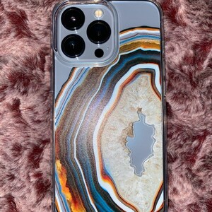 Agate Slice Geode Phone Case for iPhone 15 Pro 14 13 12 Mini 11 XR X 7 ...