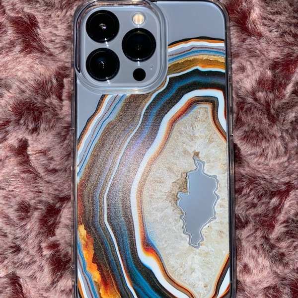 Agate Slice Geode Phone Case for iPhone 17 Air 16e 15 Pro 14 13 Mini 7 ...