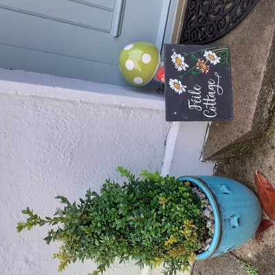 Floral Number Door Sign Front Door Number Sign Slate Door - Etsy