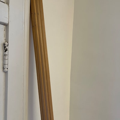 2pcs of 1-3/8 Diameter Unfinished Reeded Wood Curtain Drapery Rod, 48 ...