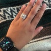 3mm Half Eternity Band Ring Invisible Princess Cut Simulated Diamond CZ ...