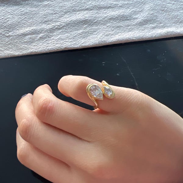 Bezel Set Asscher Cut Moissanite Engagement Ring, Asscher Cut Ring, Five Stone Wedding Ring ...