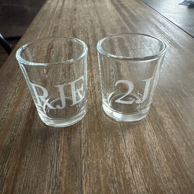 Square Engraved Shot Glass, Personalized Shot Glass, 2 Oz Engraved Shot ...