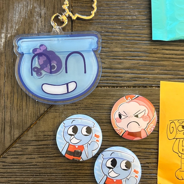 Finn - Dandy's World - Shaker Keychain 2 Inch - Etsy