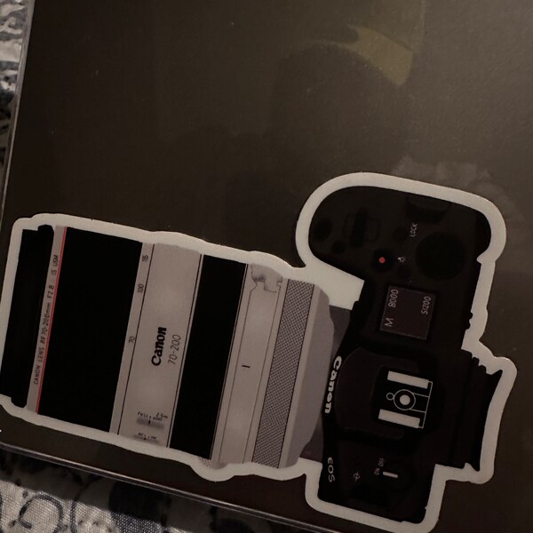 Canon EOS R6 + RF 85mm, Camera Sticker for Laptop, Photography Sticker ...