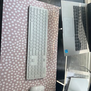 Multi Dot Desk Mat, Specks Dots Print Desk Pad, Aesthetic Desk ...