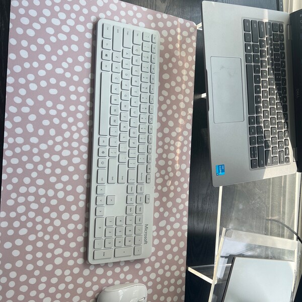 Multi Dot Desk Mat, Specks Dots Print Desk Pad, Aesthetic Desk ...