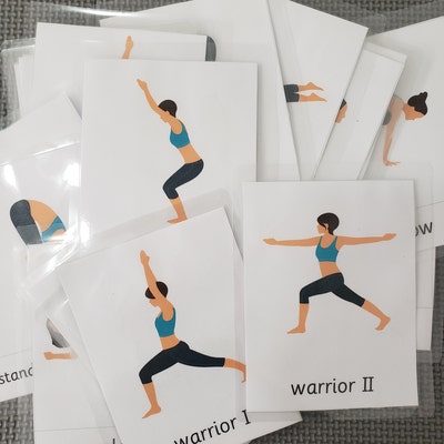 YOGA POSES 30 Montessori Cards Flash Cards Nomenclature Flashcards ...