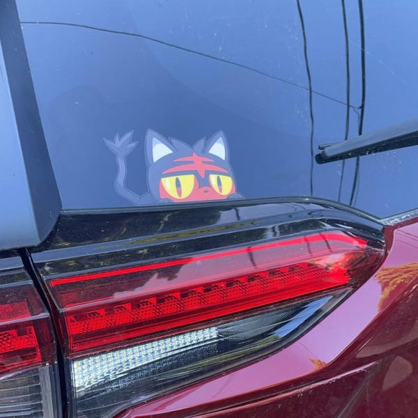 Litten Peeker Sticker - Etsy