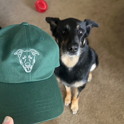 Custom EMBROIDERED Pet Hat Using Pet Photo Personalized Dog Hat Custom ...