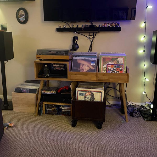 Record Player Stand, Vinyl Console, Turntable Station, Turntable Stand ...