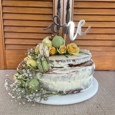 Gold 'one' Cake Topper First Birthday Cake Topper - Etsy UK